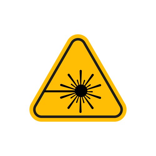 Laser warning icon set notice for areas with Vector Image