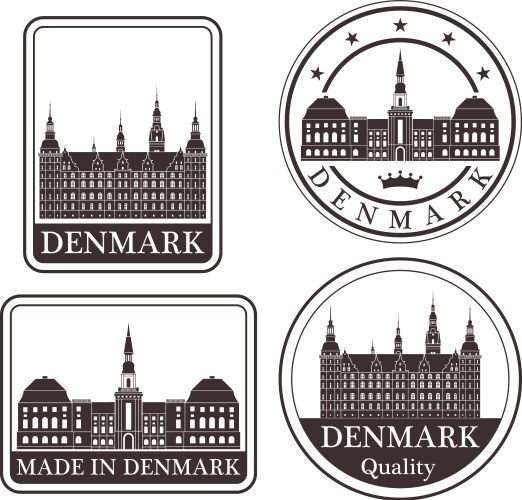 Map of denmark Royalty Free Vector Image - VectorStock