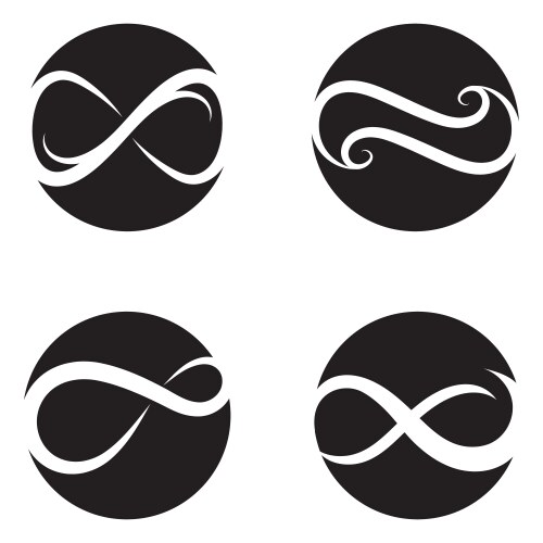 Infinity line loop logo Royalty Free Vector Image