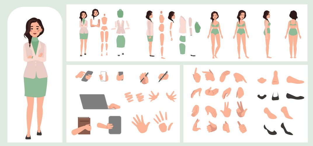 Character for Animation Body Parts Vector Images (over 4,500)