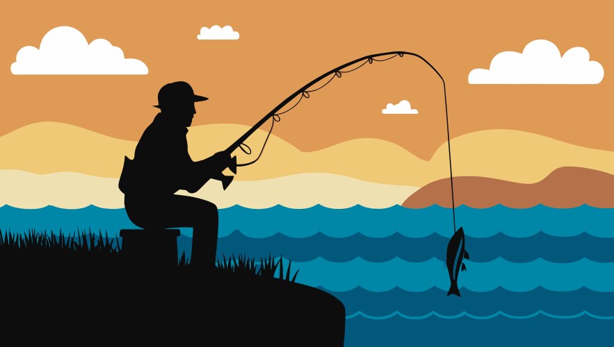 Big catch Royalty Free Vector Image - VectorStock
