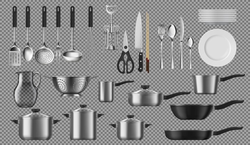 Crockery ceramic cookware blue porcelain bowls Vector Image