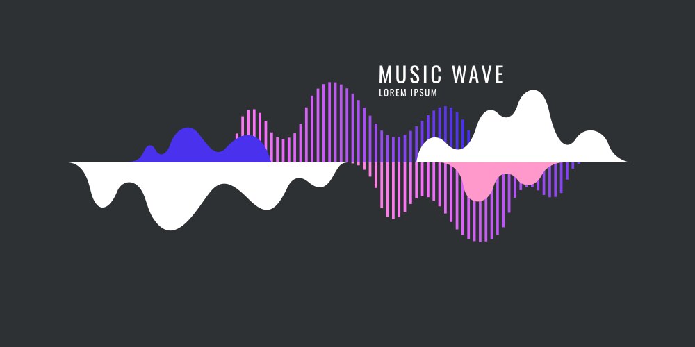 Abstract music sound wave Royalty Free Vector Image