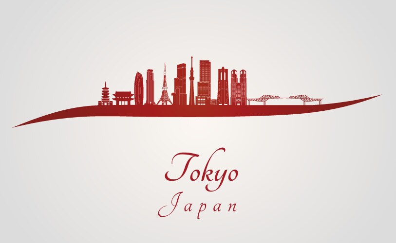 Japan line city Royalty Free Vector Image - VectorStock