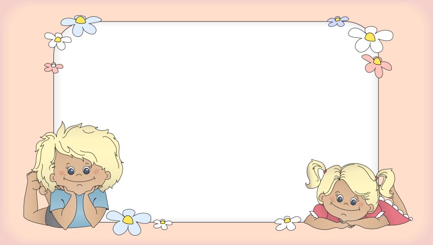 Background template design with happy boy Vector Image