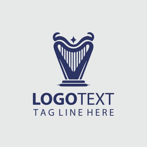Harp logo Royalty Free Vector Image - VectorStock