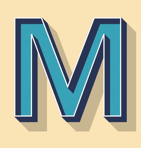 Letter r retro text style fonts concept Royalty Free Vector