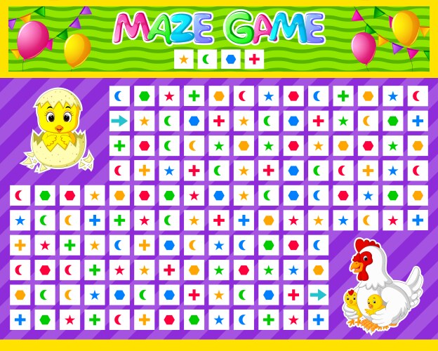 Maze game for children find correct path Vector Image