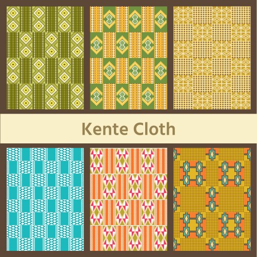 Ethnic seamless pattern african kente cloth Vector Image