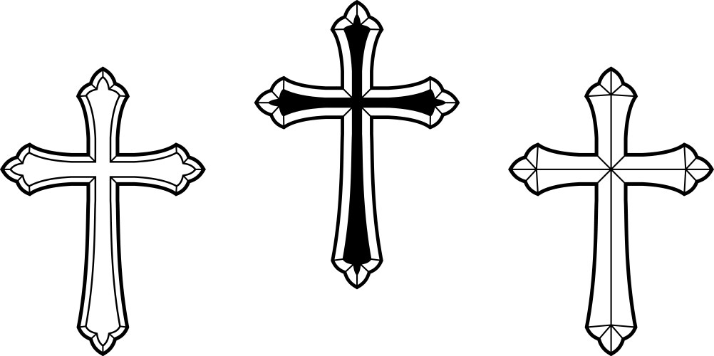 Classic christian cross Royalty Free Vector Image