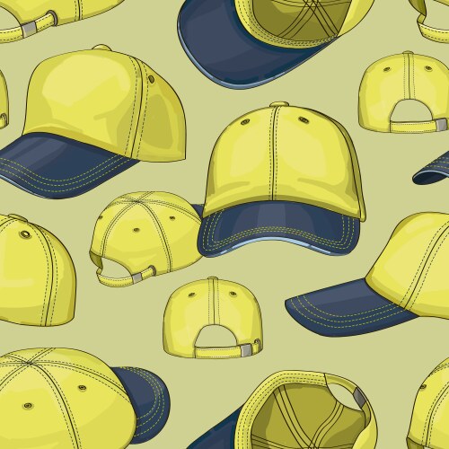 Baseball cap set Royalty Free Vector Image - VectorStock