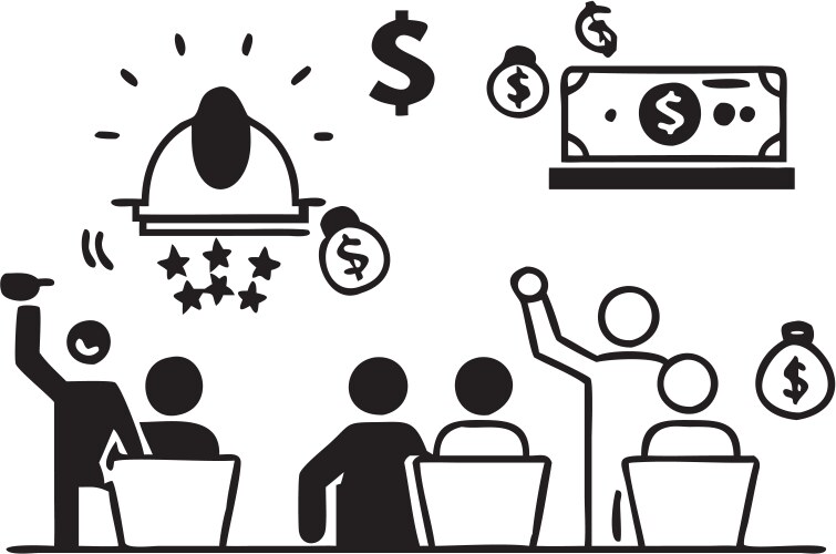 Investments building wealth for tomorrow Vector Image