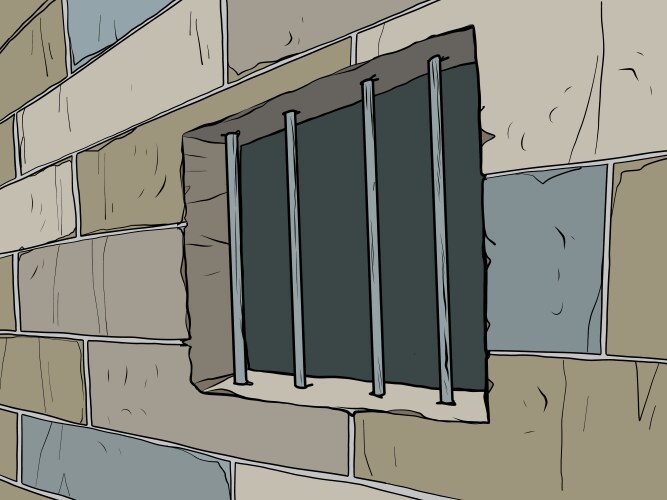 prison window drawing