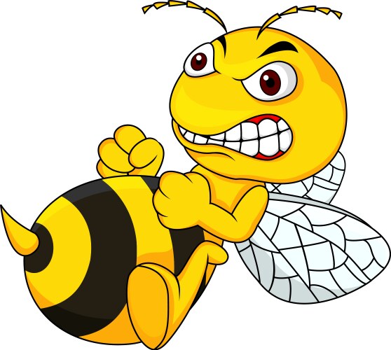 Cartoon Hornet Mascot - Angry Insect Royalty Free Vector