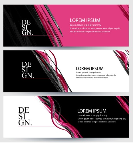 Banner design with modern abstract background Vector Image