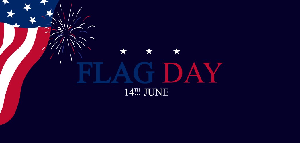 Celebrate flag day stunning design for june 14th Vector Image