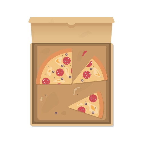 Ready to print 5 pizza food packaging box layout Vector Image