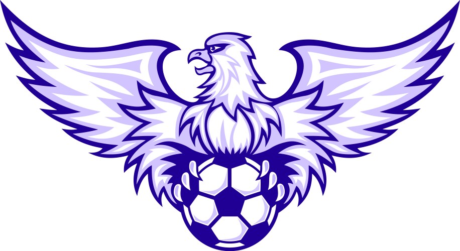 Heraldic eagle with ball Royalty Free Vector Image