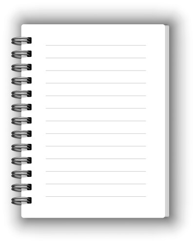 Vertical notebook Royalty Free Vector Image - VectorStock