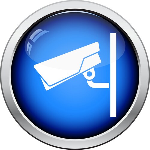Security camera icon Royalty Free Vector Image