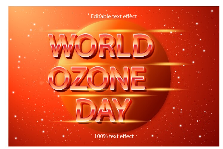 World polio day editable text effect retro Vector Image