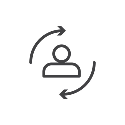 Life cycle icon set circle arrow method symbol Vector Image