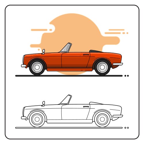 Fast car side view design Royalty Free Vector Image