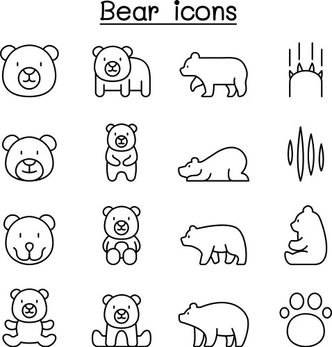 Bear Line Drawing Vector Images (over 12,000)