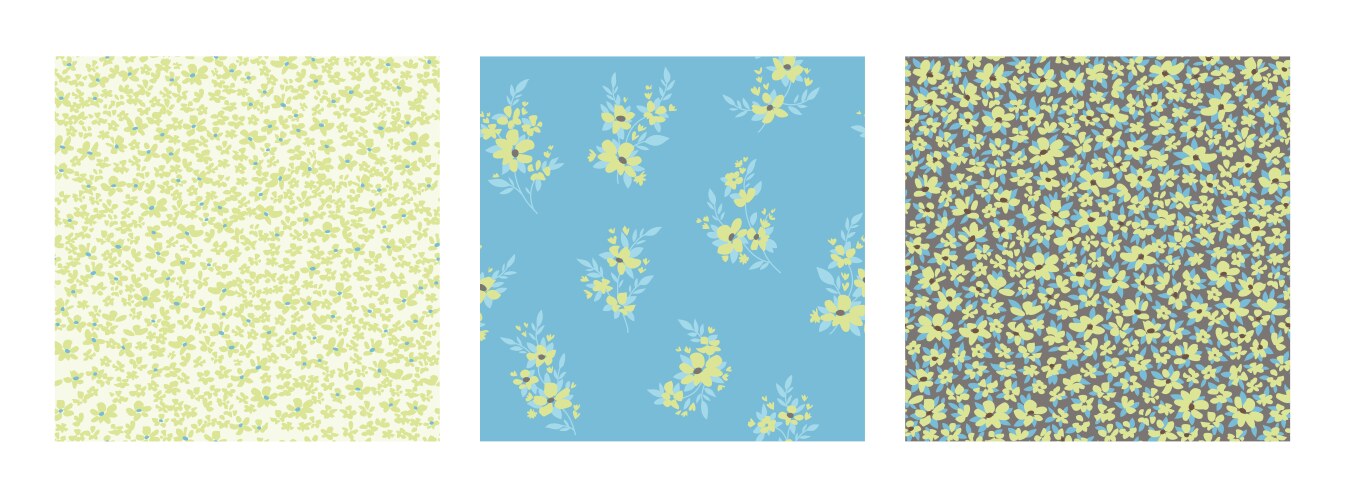 Design of spring print with flowers for textile Vector Image
