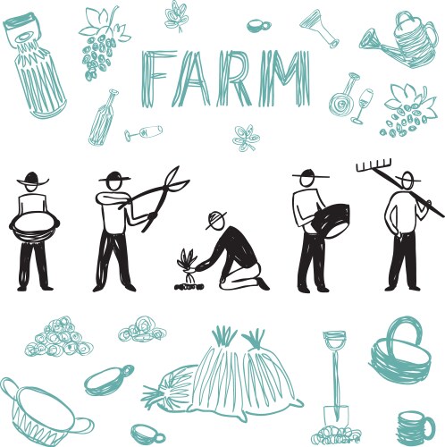 Farm produce stand Royalty Free Vector Image - VectorStock