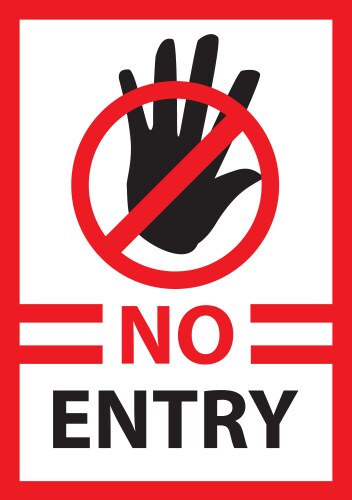 No entry authorised personnel only sign Royalty Free Vector
