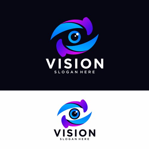 Modern vision logo design image Royalty Free Vector Image