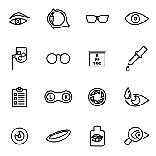 Eye icon set Royalty Free Vector Image - VectorStock