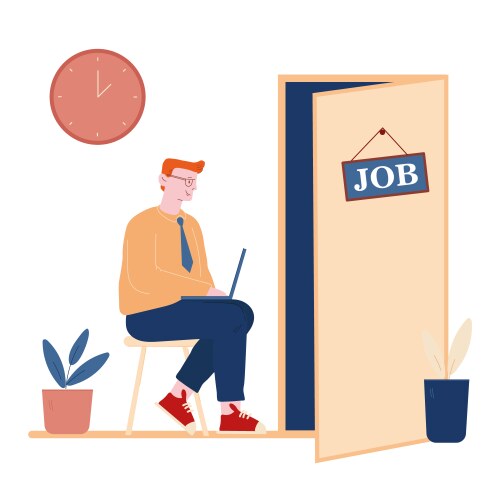 Female job candidate Royalty Free Vector Image