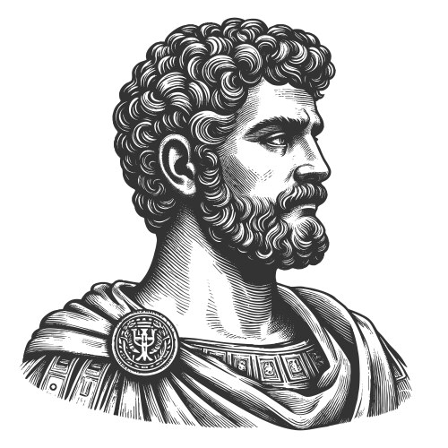 Ancient roman emperor portrait Royalty Free Vector Image