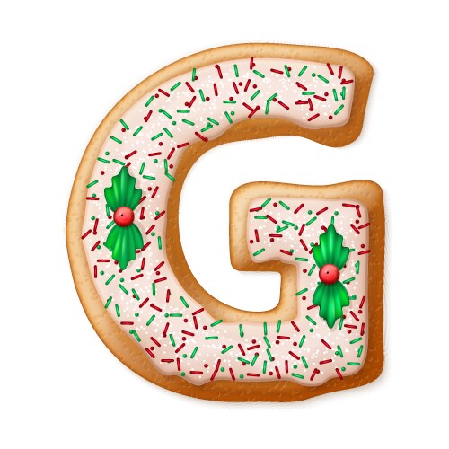 Christmas Gingerbread Alphabet Cookies – Royalty-Free Vector | VectorStock