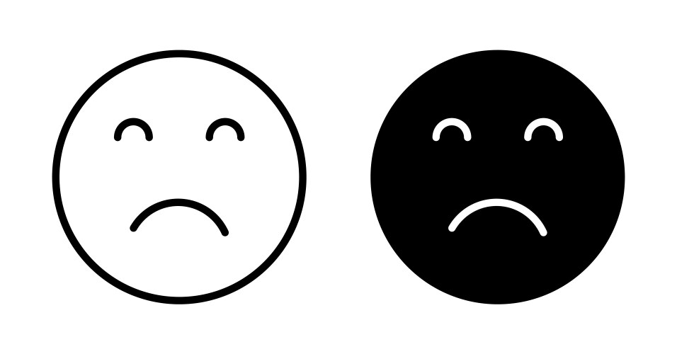 Sad icon Royalty Free Vector Image - VectorStock