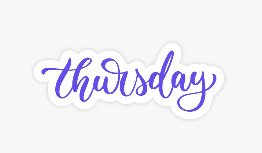 Thursday Hand Lettering Calligraphy Vector Images (over 370)