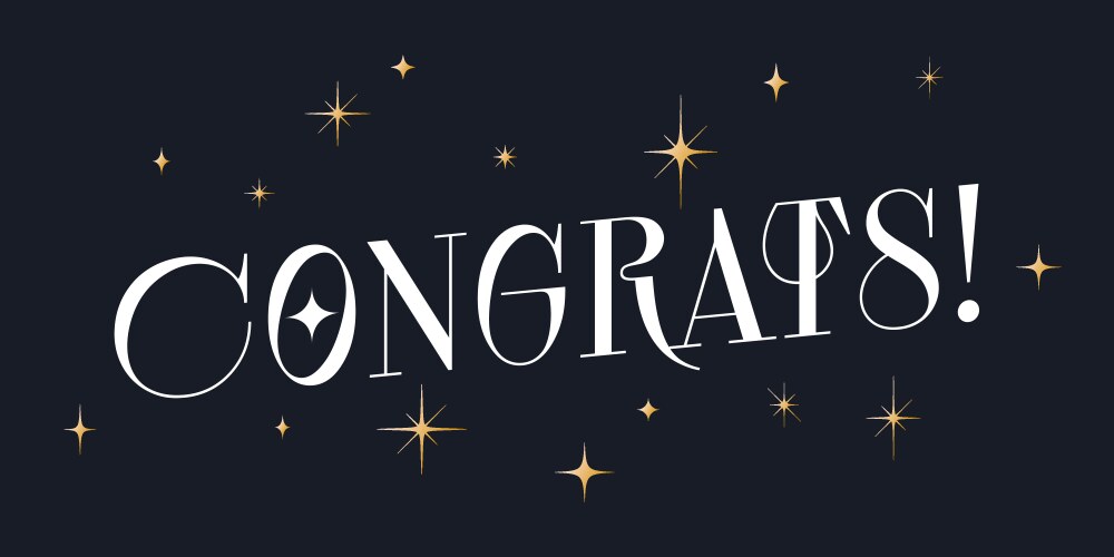 Congratulations banner template Royalty Free Vector Image