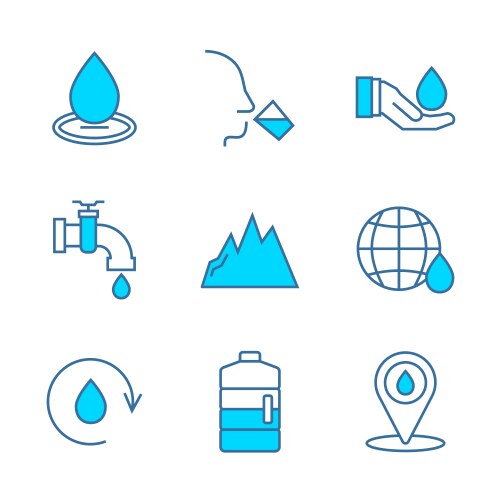 Water treatment icon Royalty Free Vector Image