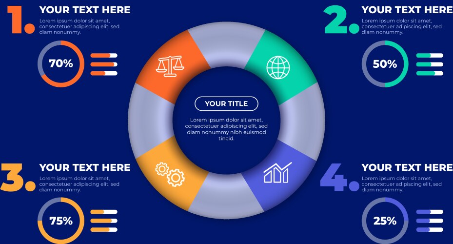 Ring infographic Royalty Free Vector Image - VectorStock