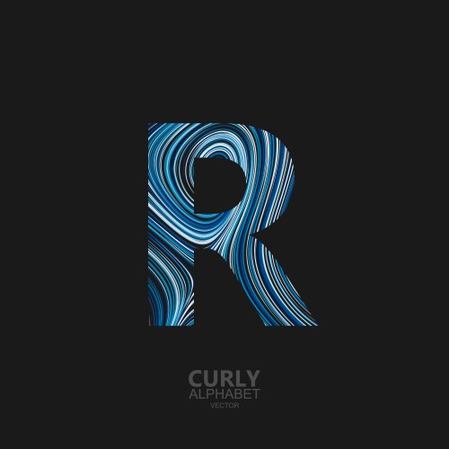 Leather textured letter r Royalty Free Vector Image