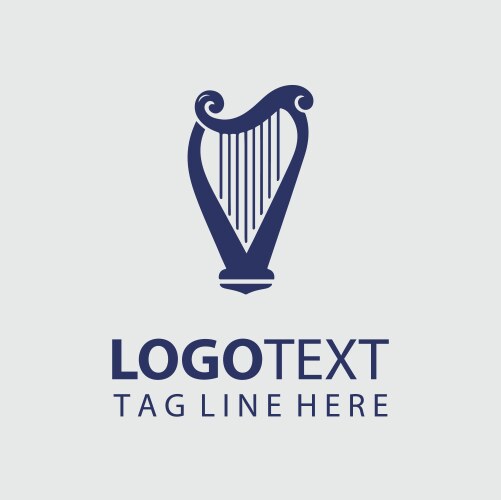 Harp logo Royalty Free Vector Image - VectorStock