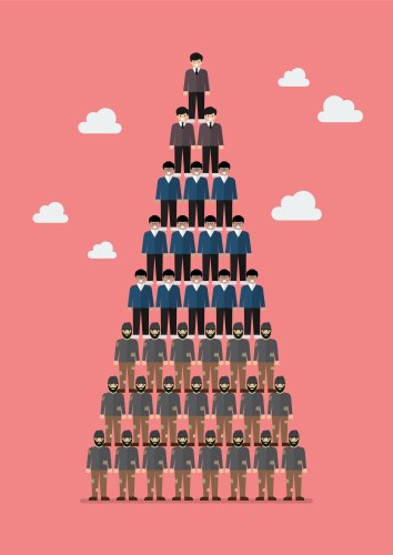 Pyramid of three social class infographic Vector Image