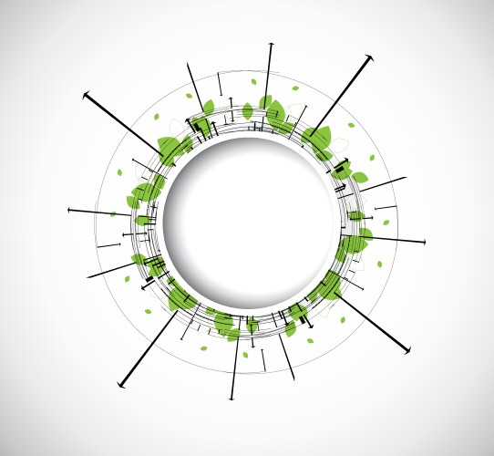 Abstract eco green computer technology business Vector Image