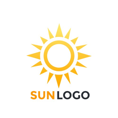 Sun logo Royalty Free Vector Image - VectorStock