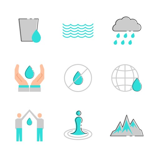 Water treatment icon Royalty Free Vector Image