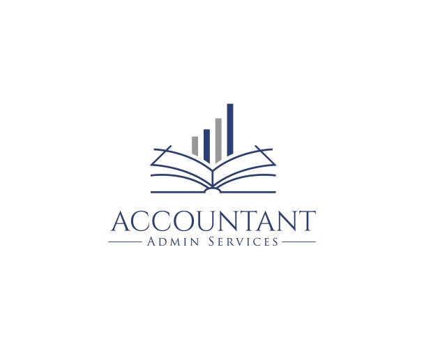 Logo bookkeeping concept Royalty Free Vector Image