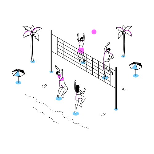 Beach Volleyball Vector Images (over 9,300)