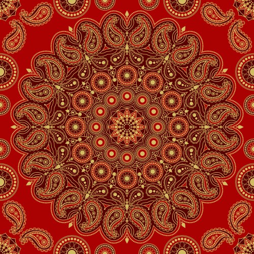 Indian traditional pattern Royalty Free Vector Image